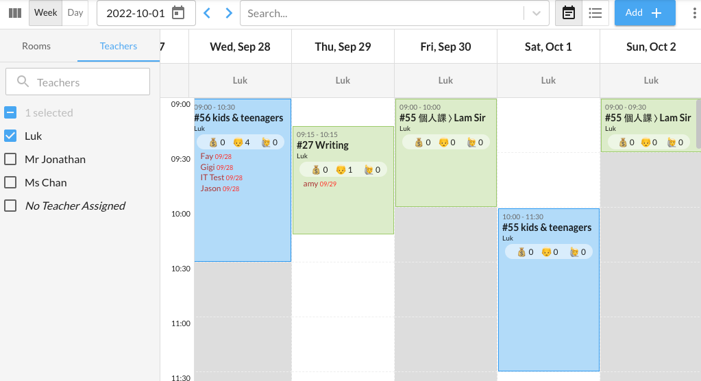 Teachers' and rooms' timetable – SchoolTracs Help Center