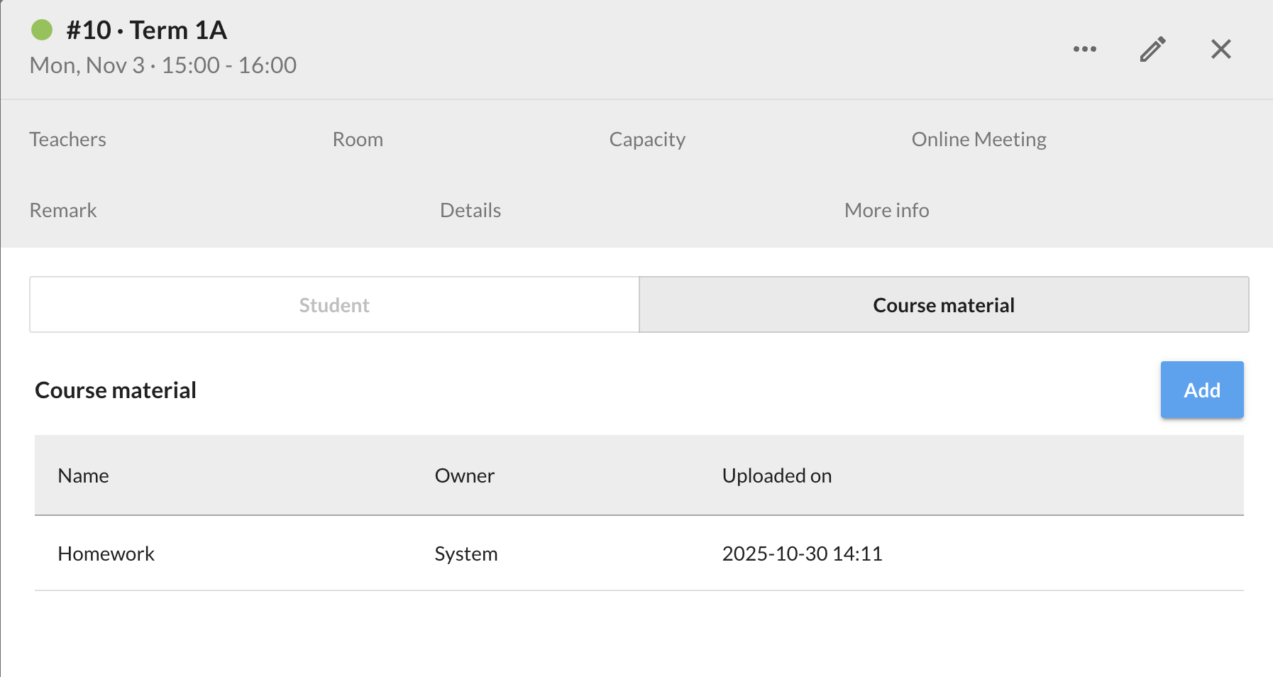 Course material – SchoolTracs Help Center