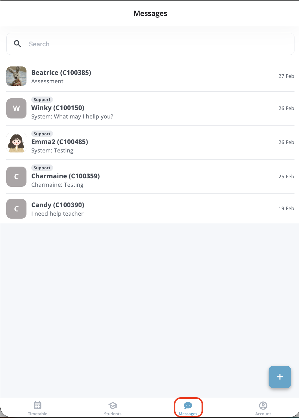 Messages – SchoolTracs Help Center